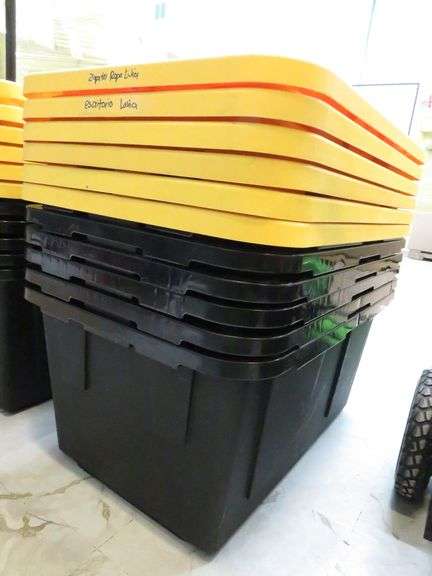 5) Heavy Duty Plastic Totes - Prime Time Auctions, Inc.