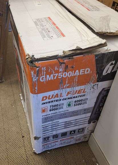 Genmax Dual Fuel Inverter Generator GM7500iAED - Prime Time Auctions, Inc.