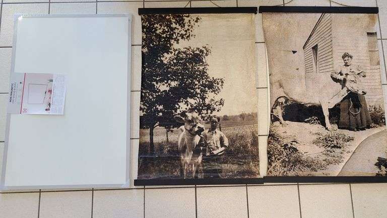 Dry Erase Board, 2) Canvas Prints - Prime Time Auctions, Inc.