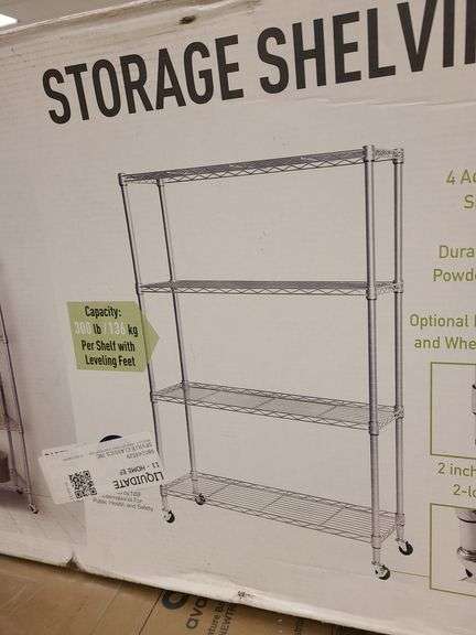 Seville Classics Home 4pc Storage Shelving - Prime Time Auctions, Inc.