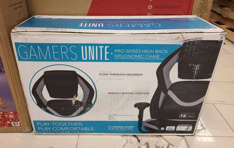 Gamers Unite Pro-Series High Back Ergonomic Chair - Prime Time Auctions, Inc.