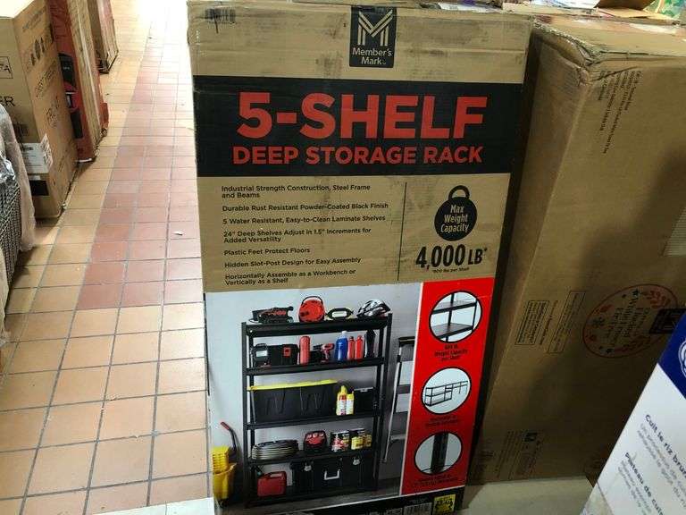 * Five Shelf Deep Storage Rack - Prime Time Auctions, Inc.