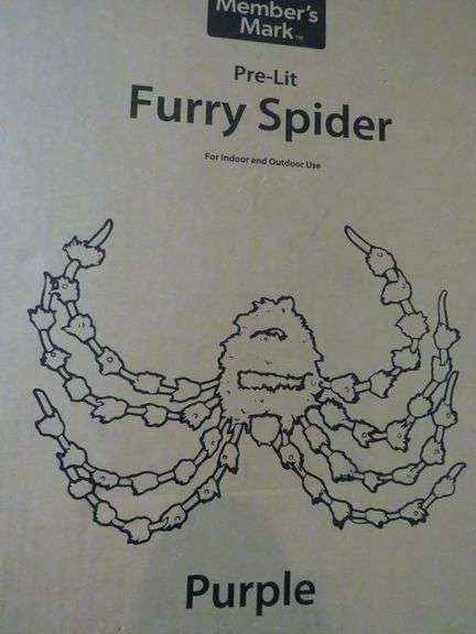 Pre-Lit Furry Spider - Prime Time Auctions, Inc.