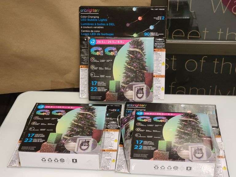 3) Enbrighten color-Changing LED Bubble Lights - Prime Time Auctions, Inc.