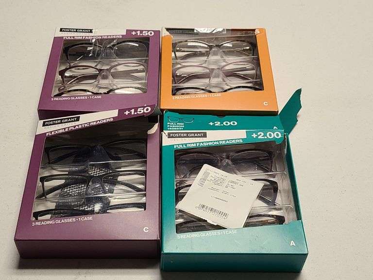 4) Boxes Foster Grant Reading Glasses - Prime Time Auctions, Inc.