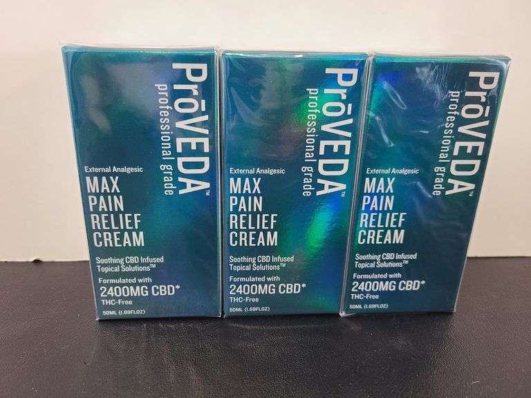 3) Proveda Max Pain Relief Cream - Prime Time Auctions, Inc.