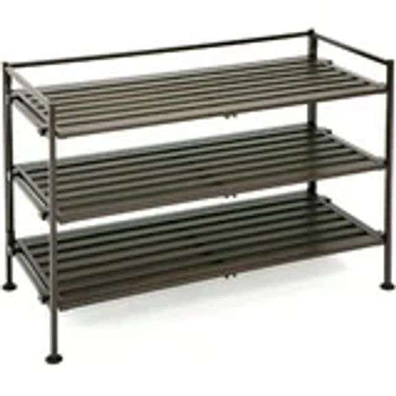 Seville Classics 3-Tier Resin Slat Shoe Rack - Prime Time Auctions, Inc.