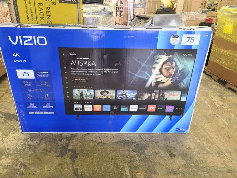 Vizio 4K Smart TV 75" Screen - Label Indicates Grade A - Prime Time ...