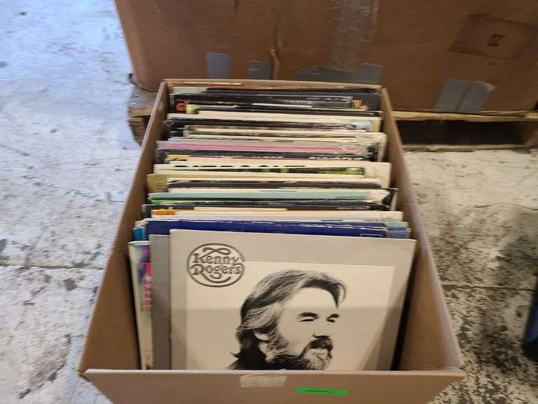 Box of Vinyl Records-Kenny Rogers, Herb Alpert, Roberta Flack, Andy ...