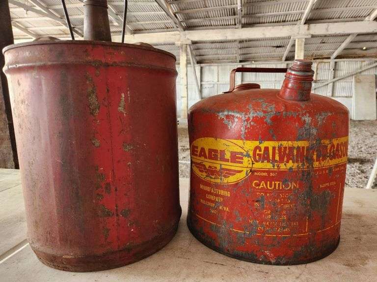Eagle Galvanized Gas Can and Pennzoil 5-Gallon Oil Can - Prime Time ...