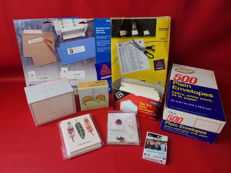 Envelopes, Address Labels, File Folder Labels, Laminating Sheets, Thank ...