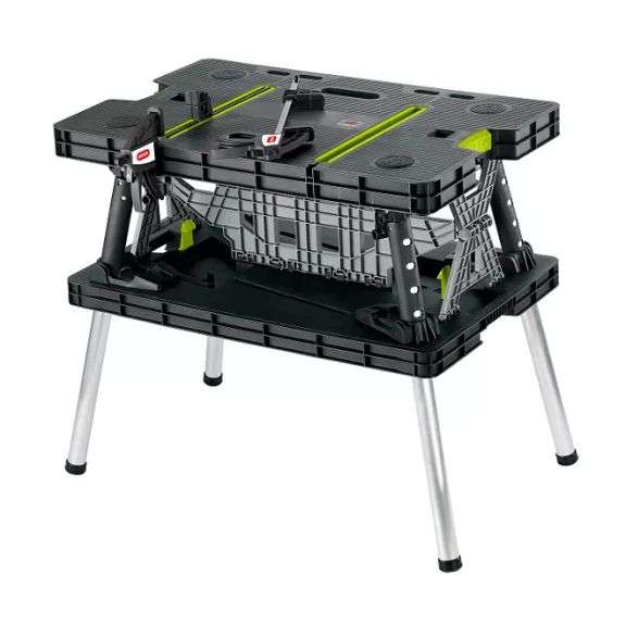 *Keter Folding Work Table with Two Adjustable Clamps - Prime Time ...