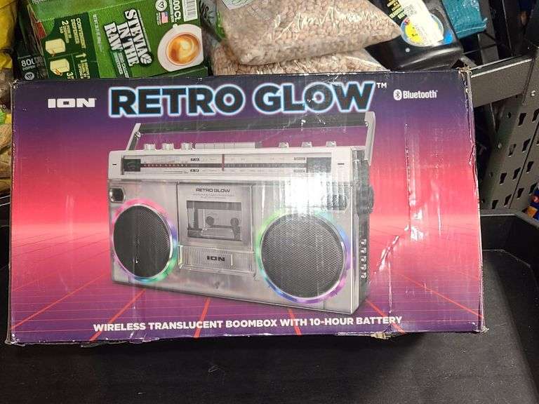 *Ion Retro Glow Wireless Translucent Boombox with 10-Hour Battery ...