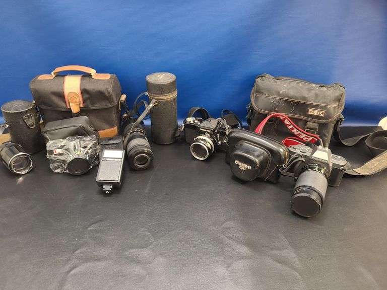 Assorted Vintage Cameras and Accessories - Prime Time Auctions, Inc.
