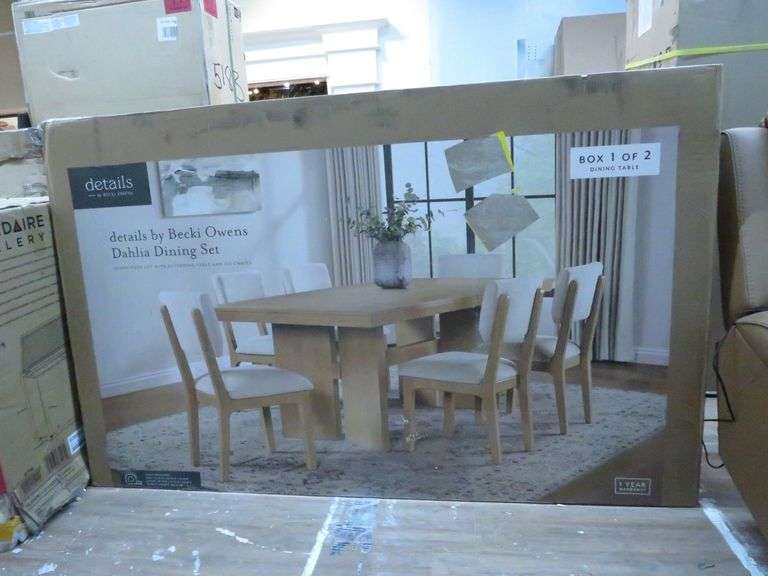 Detials Dahlia Dining Table and Chairs - Prime Time Auctions, Inc.