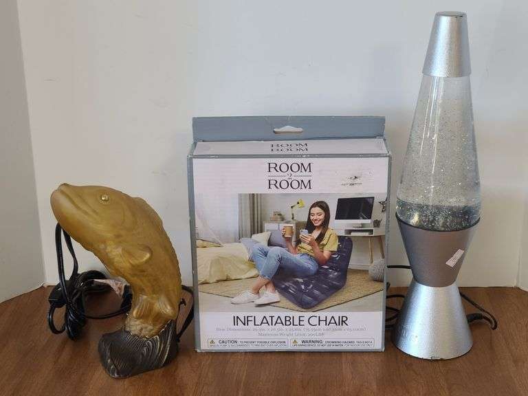 Fish Light, Lava Lamp, Inflatable Chair - Prime Time Auctions, Inc.