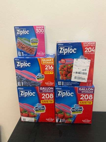5) Ziploc Boxes Assorted Sizes - Prime Time Auctions, Inc.