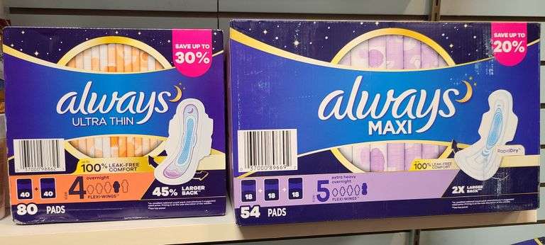 2)Always Pads* - Prime Time Auctions, Inc.