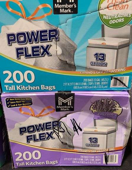 2) Power Flex Tall Kitchen Bags - Prime Time Auctions, Inc.