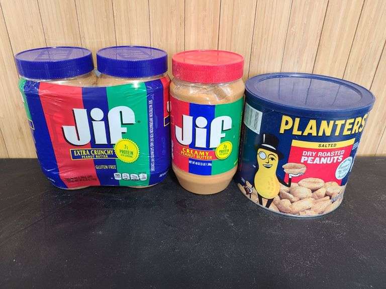 Two Pack Jif Extra Crunchy Peanut Butter, Jif Creamy Peanut Butter ...