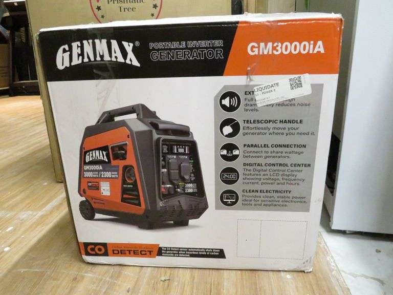 Genmax Portable Inverter Generator - Prime Time Auctions, Inc.