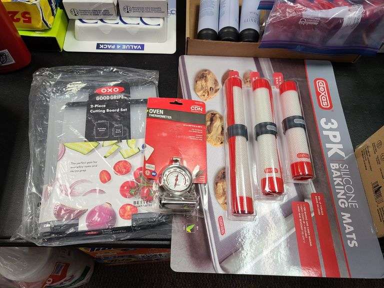 Silicone Baking Mats, Oven Timer, OXO Cutting Board Set - Prime Time ...