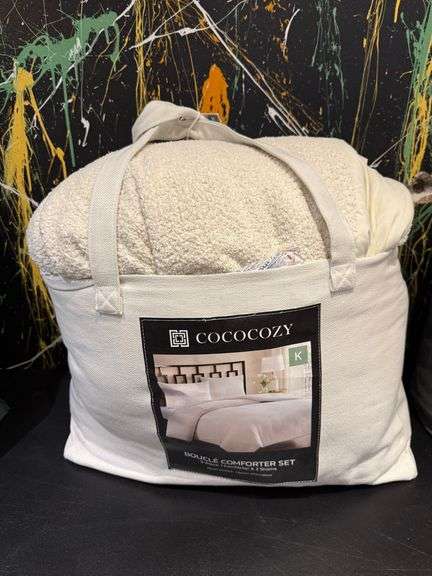 Cococozy Boucle Comforter Set Size King Cream - Prime Time Auctions, Inc.