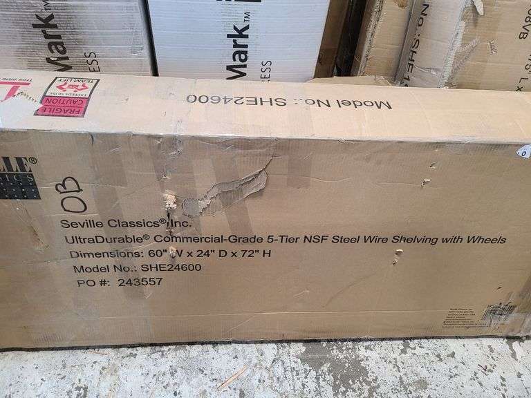 Seville Classics UltraDurable Commercial Grade 5 Tier NSF Steel Wire ...