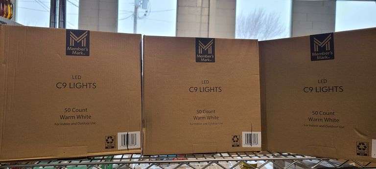 3) Boxes of LED C9 Lights - Prime Time Auctions, Inc.