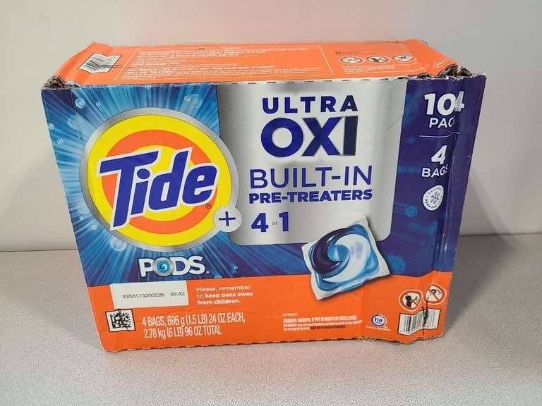 Tide Ultra Oxi Built in Pre-Treaters 4 in 1 Pods - Prime Time Auctions ...