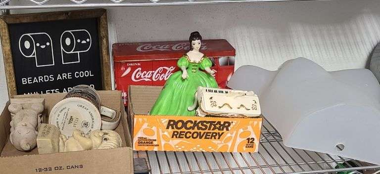 Miller Stein, Clothing Bust, Coca-Cola Tin with 2) Coke Bottles, Wall ...