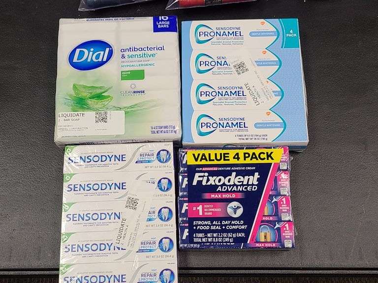 Sensodyne Toothpaste, Dial Bar Soap, Fixodent Advanced - Prime Time ...