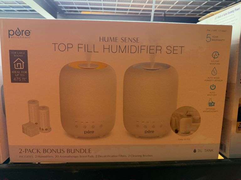 Pure Hume Sense Top Fill Humidifier Set - Prime Time Auctions, Inc.