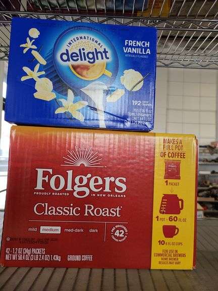 French Vanilla Creamer, Folgers Coffee Packets - Prime Time Auctions, Inc.