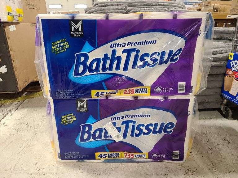 2) Ultra Premium Bath Tissue - Prime Time Auctions, Inc.