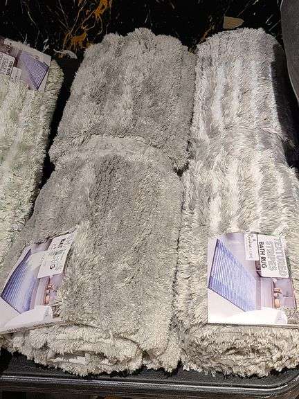 2) Textured Stripes Bath Rugs - Prime Time Auctions, Inc.