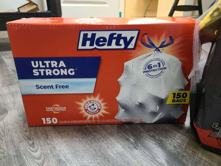 1) Hefty Trash Bags, 1) Scott Shop Paper Towels - Prime Time Auctions, Inc.