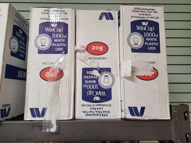 3) 1000ct WinCup 8oz Cups - Prime Time Auctions, Inc.