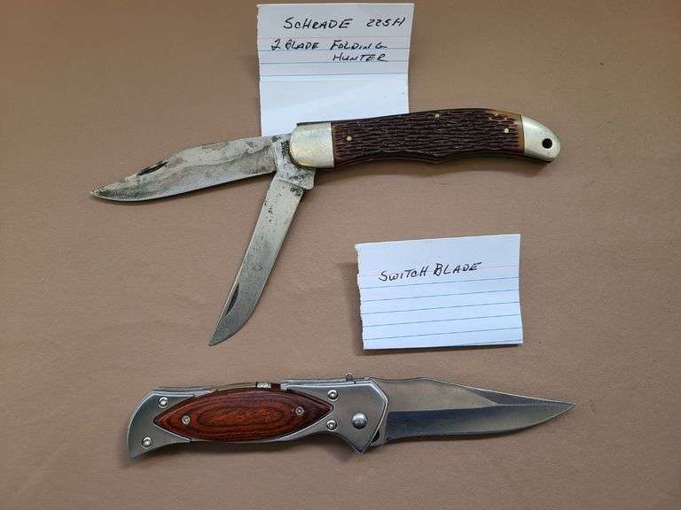 Schade Two Blade Folding Hunting Knife, Switch Blade Knife - Prime Time ...