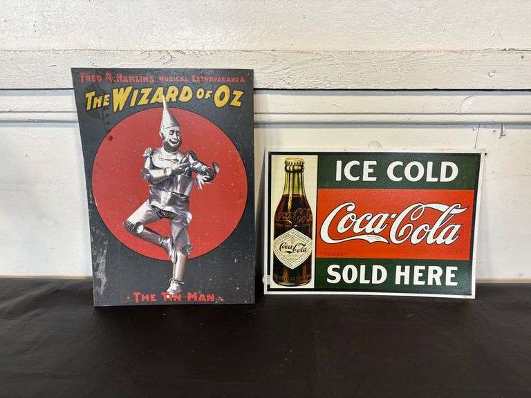 Coca-Cola Sign, The Wizard of Oz Sign - Prime Time Auctions, Inc.