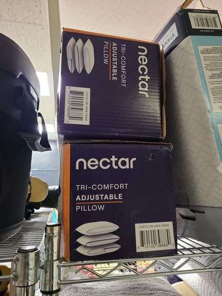 2) Nectar Tri-Comfort Adjustable Pillow - Prime Time Auctions, Inc.