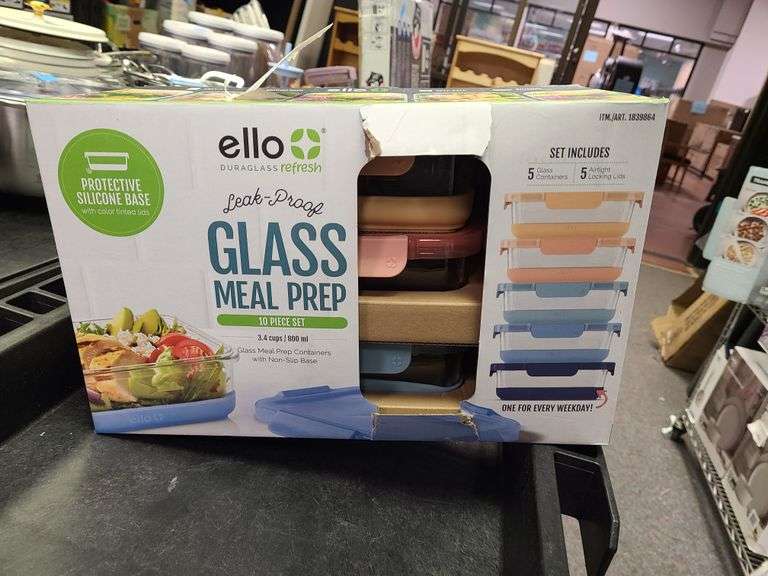 Ello 10pc Glass Meal Prep Set - Prime Time Auctions, Inc.