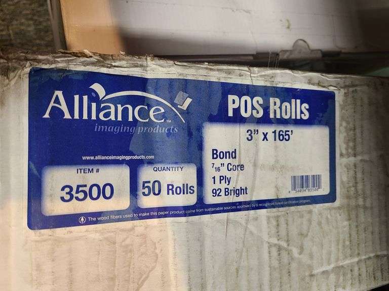 Alliance 50pk POS Rolls - Prime Time Auctions, Inc.
