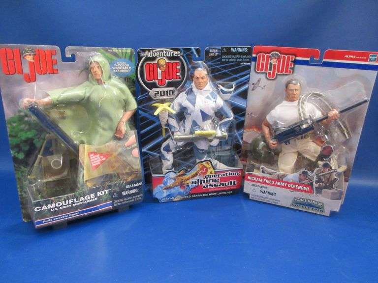 3) G.I. Joes - Camouflage Kit, Operation Alpine Assault and Hickam ...