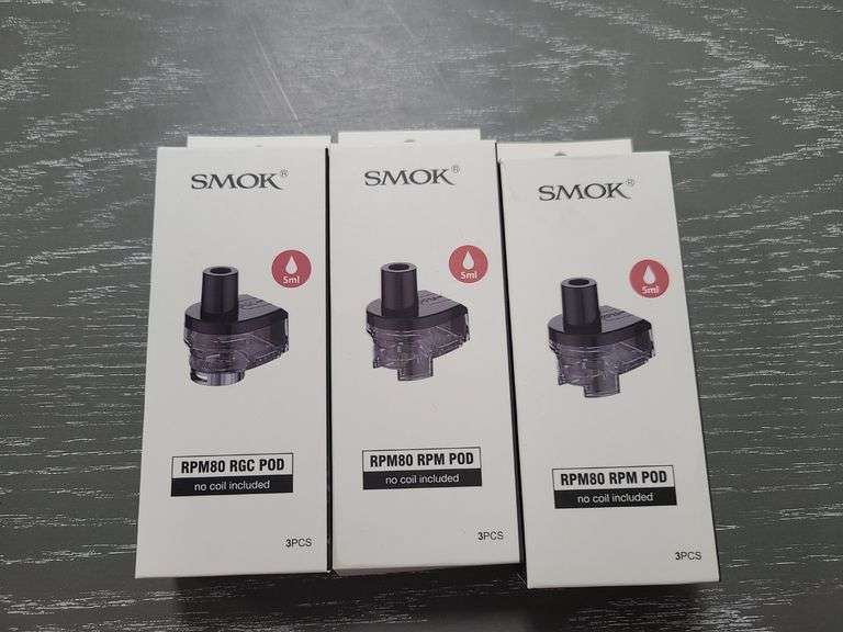 3) Smok RPM80 RPM Pods - Prime Time Auctions, Inc.