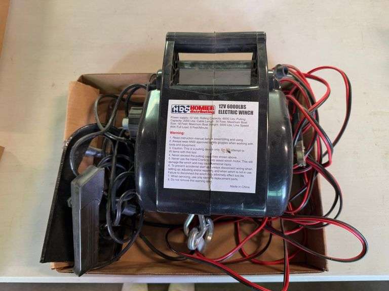 Homer Distributing Electric Winch - Prime Time Auctions, Inc.