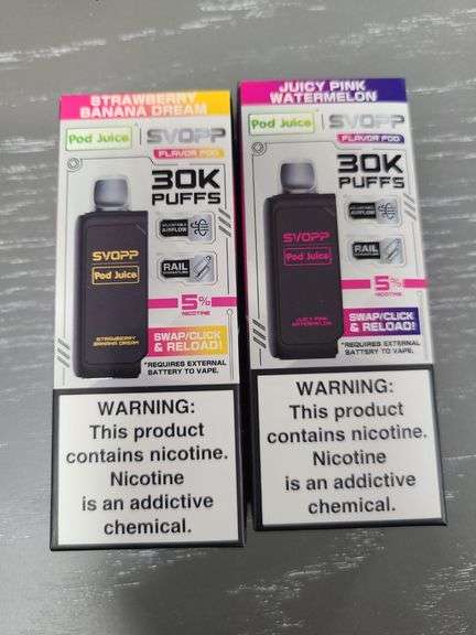 7) SVOPP 30,000 Puff Flavor Pods - Prime Time Auctions, Inc.