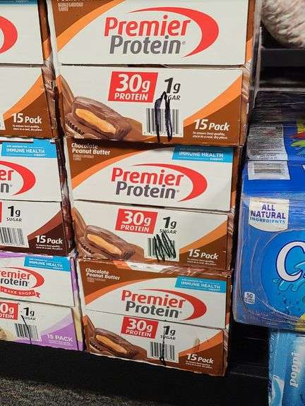 3) Cases Premier Protein Shake's - Prime Time Auctions, Inc.