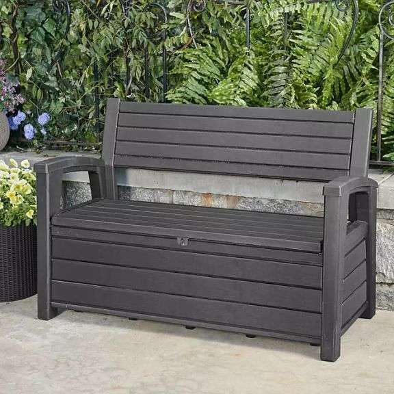 Keter Hudson Plastic Storage Bench - Prime Time Auctions, Inc.