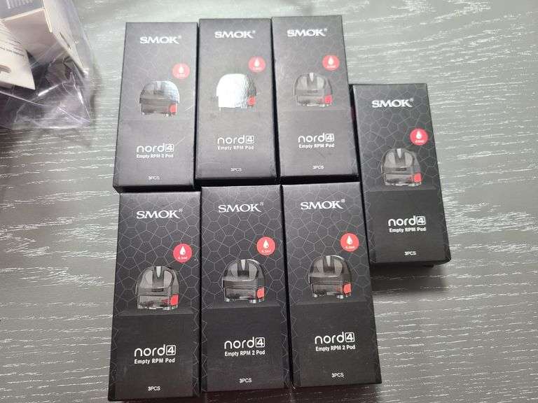 7) Smok Nord 4 Empty RPM 2 Pods - Prime Time Auctions, Inc.